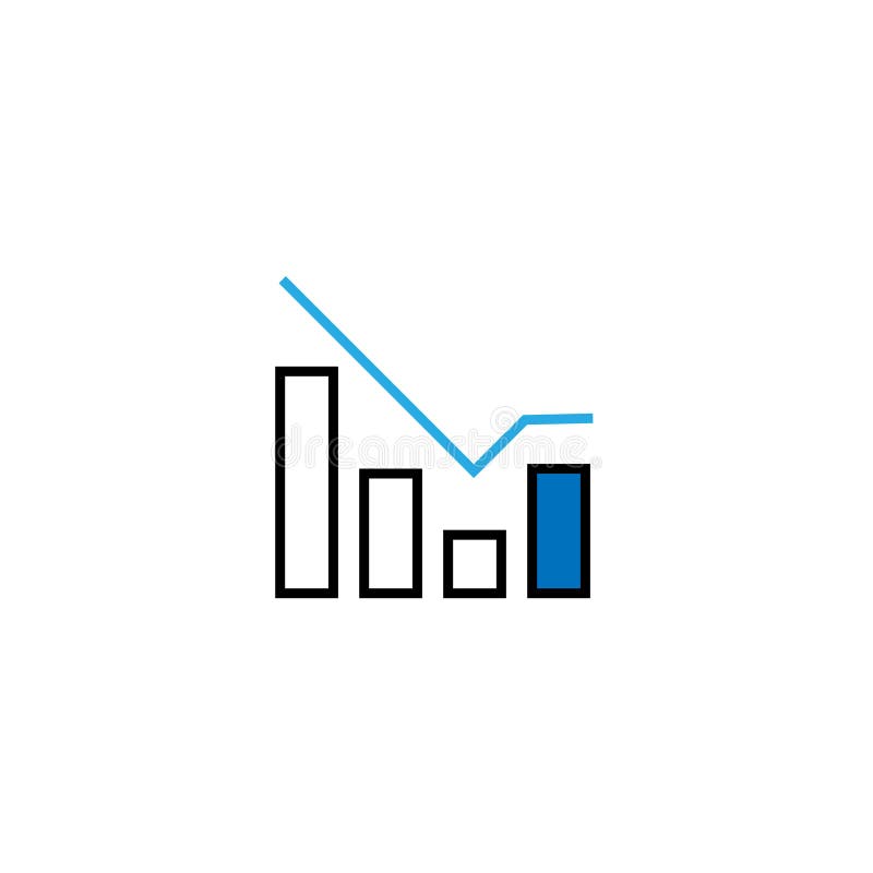 Vector Graphic of Simple Increase and Decrease Progress Graph Stock ...