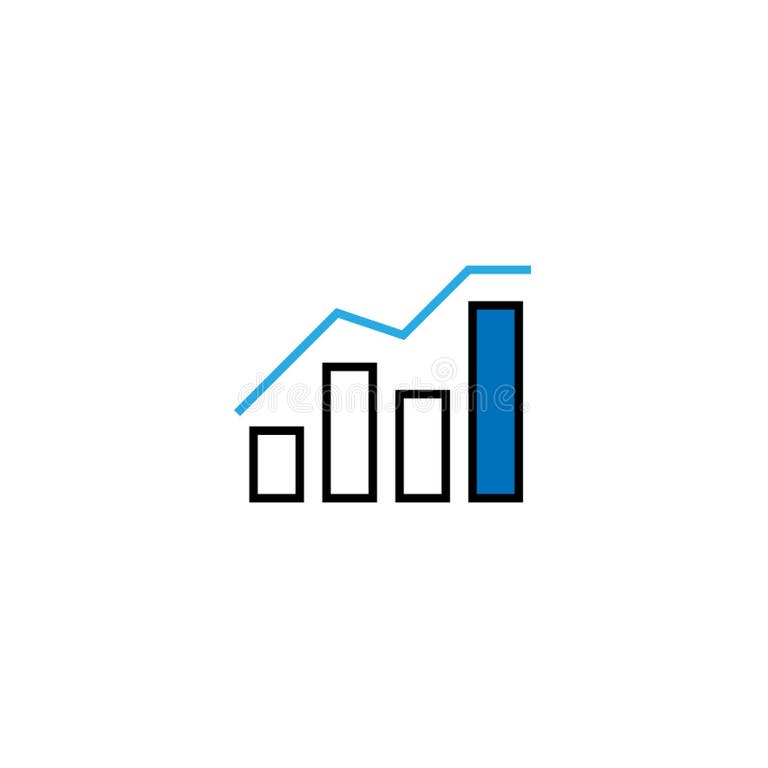 Vector Graphic of Simple Increase and Decrease Progress Graph Stock ...