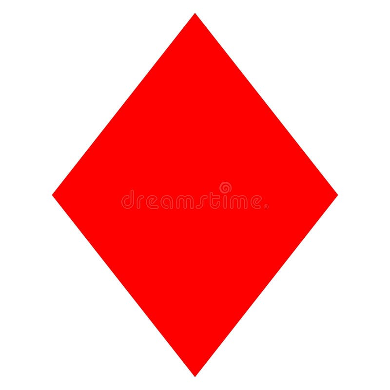 Vector Graphic of a Simple Red Diamonds Playing Card Symbol. One Out a ...