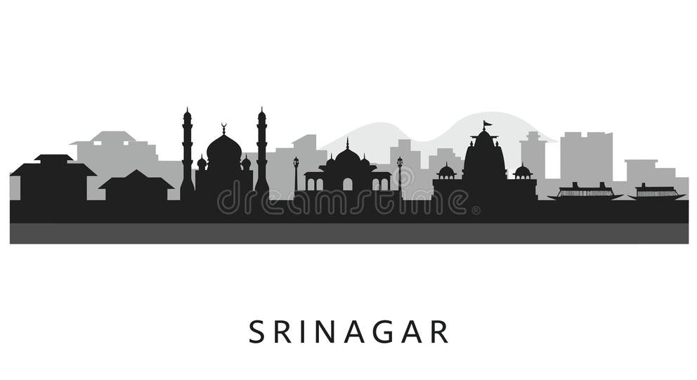 Srinagar Skyline India Vector Icon Stock Vector - Illustration of ...