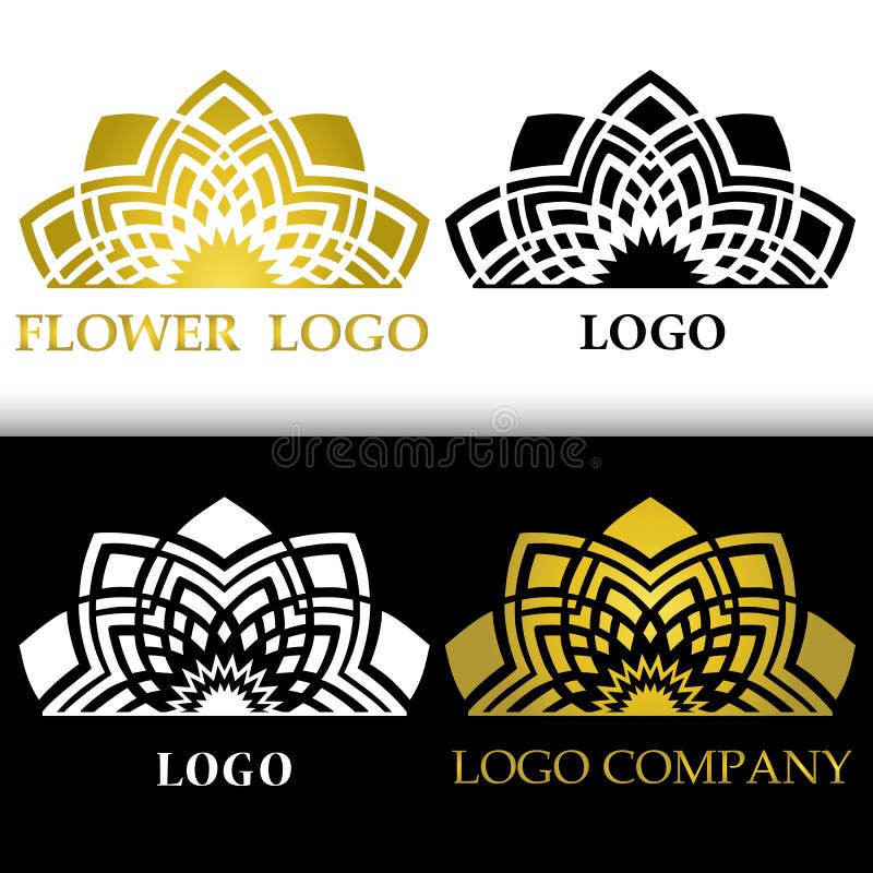 Vector Graphic Stylized Floral Symbol. Abstract Flower for Logo Stock ...