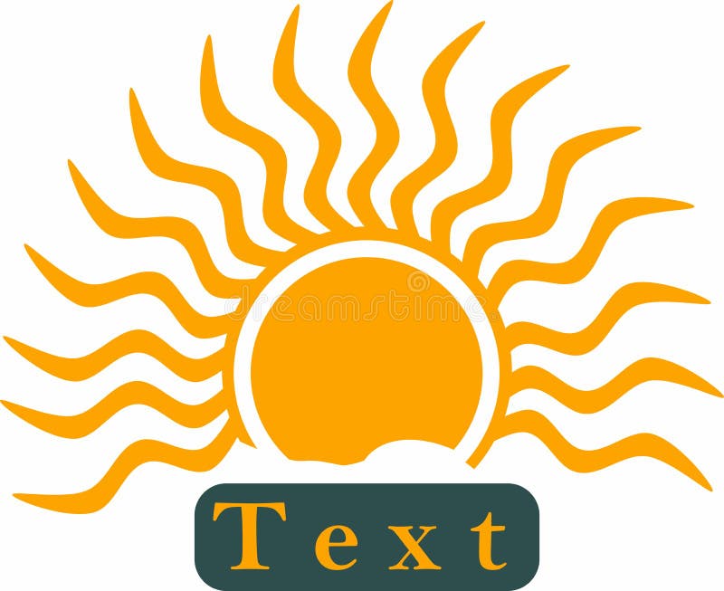 Vector Graphic: Sun with the Word Stock Illustration - Illustration of ...