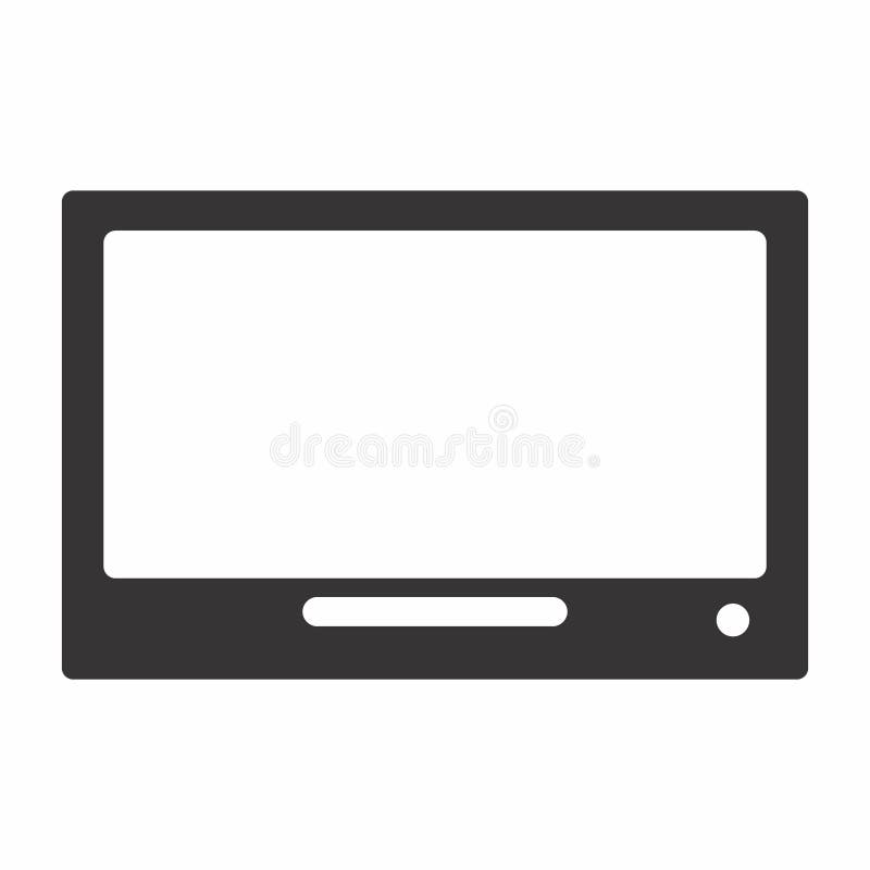 Vector Graphic of Television - Black Style - Simple Illustration ...