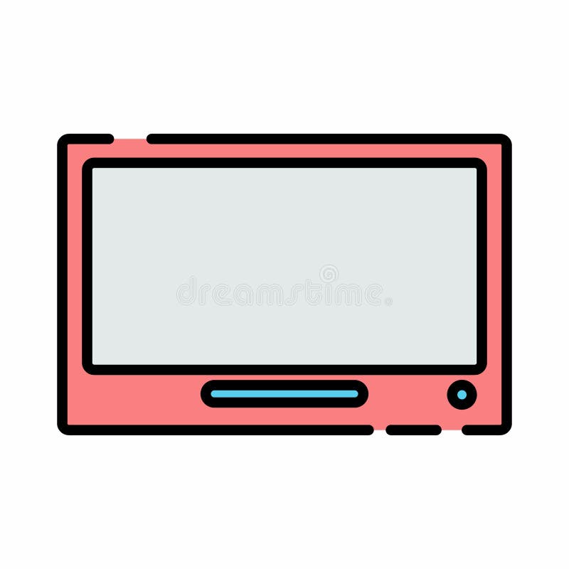Vector Graphic of Television - Line Cut Style - Simple Illustration ...