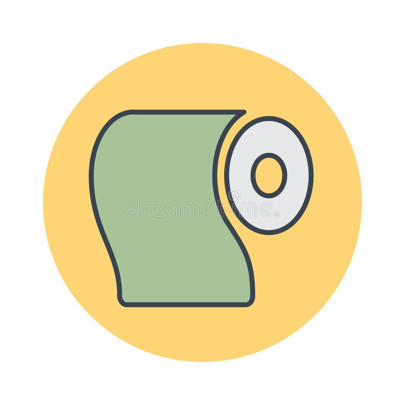 Vector Graphic of Tissue Roll - Colour Mate Style Stock Vector ...