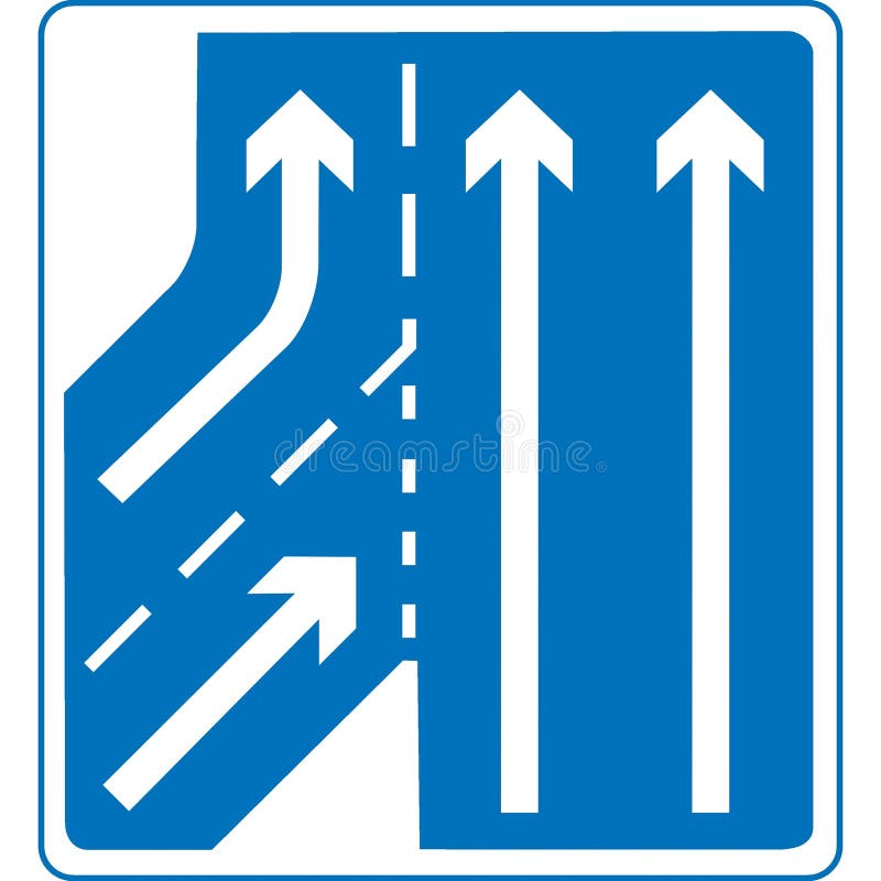 Vector Graphic of a Uk Traffic Joining Motorway Road Sign. it Consists ...
