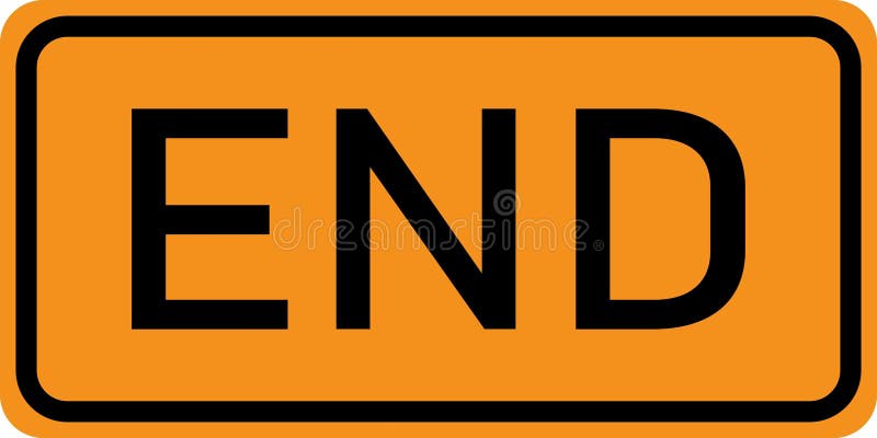 Vector Graphic of a Usa End Highway Sign. it Consists of the Wording ...
