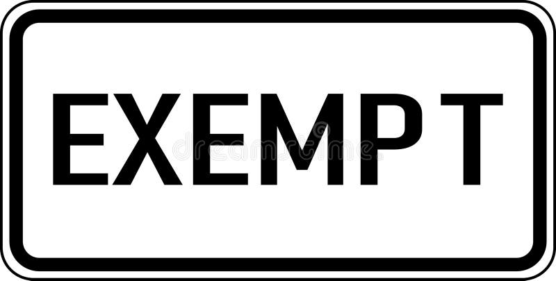 Vector Graphic of a Usa Exempt MUTCD Highway Sign. it Consists of the ...