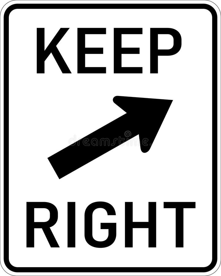 Vector Graphic of a Usa Keep Right MUTCD Highway Sign. it Consists of ...
