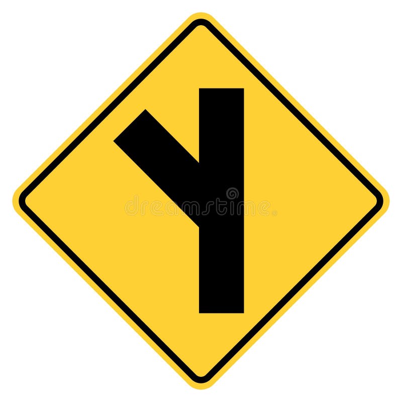 Vector Graphic of a Usa Slanted Side Road Junction Highway Sign. it ...