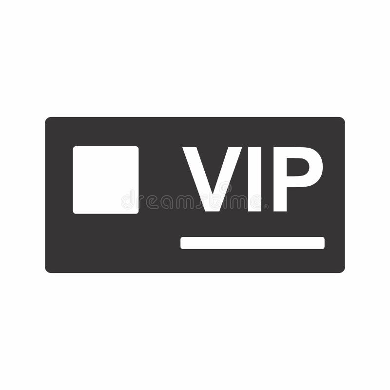 Vector Graphic of VIP Card - Black Style - Simple Illustration ...