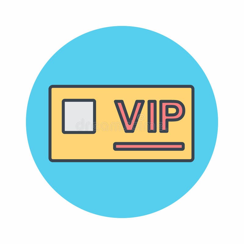 Vector Graphic of VIP Card - Color Mate Style - Simple Illustration ...