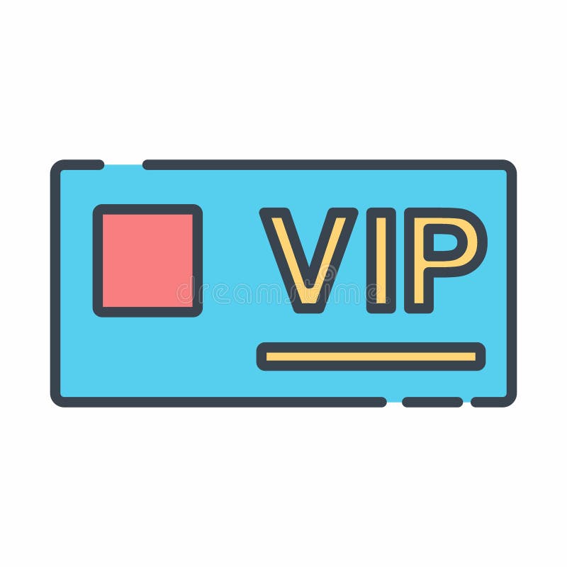 Vector Graphic of VIP Card - Line Cut Style - Simple Illustration ...