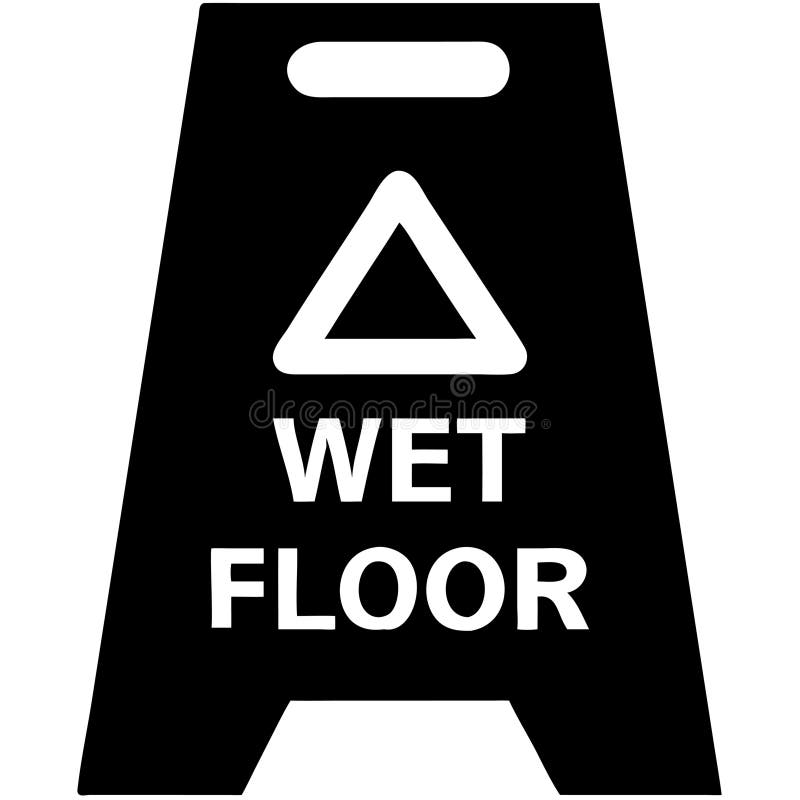 Wet Floor Warning Sign Vector Graphic for Safety and Hazard Awareness ...