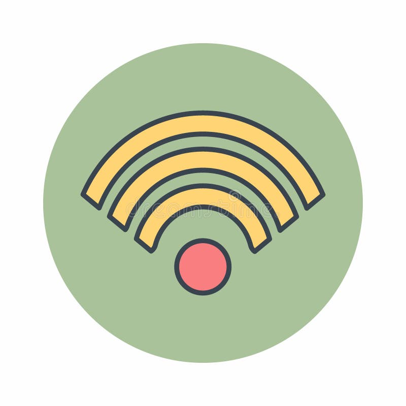 Vector Graphic of WiFi Connection - Colour Mate Style Stock Vector ...