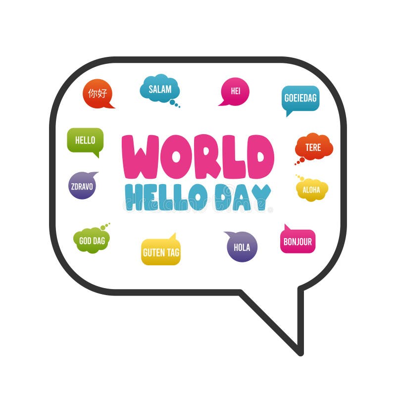 Vector Graphic of World Hello Day Good for World Hello Day Celebration ...