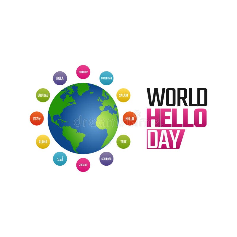 Vector Graphic of World Hello Day Good for World Hello Day Celebration ...