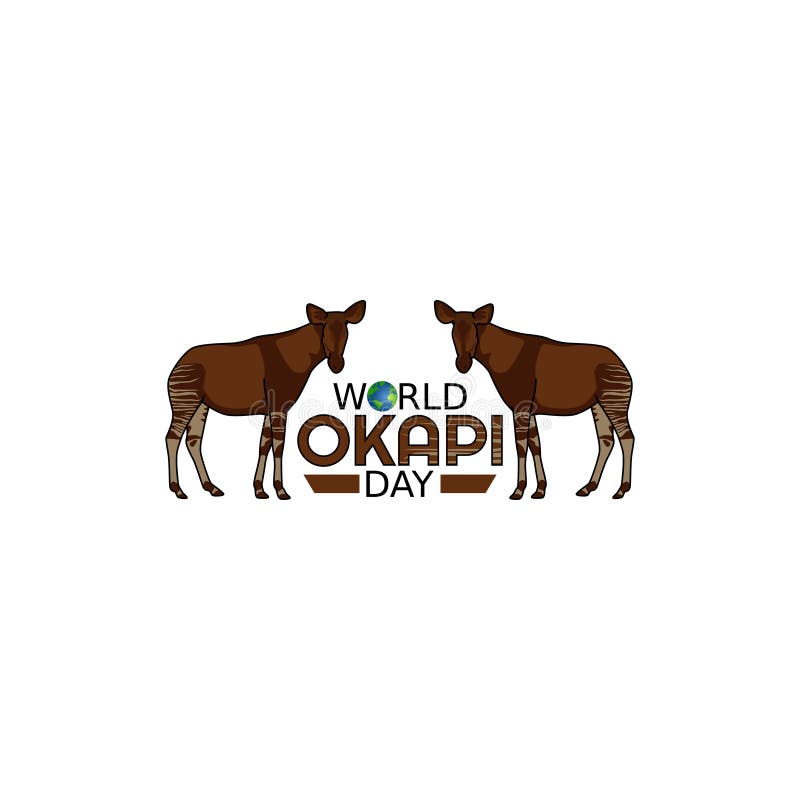 Vector Graphic of World Okapi Day Stock Vector - Illustration of sand ...