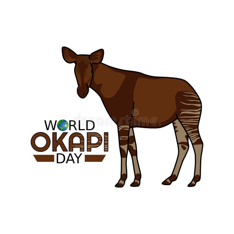 Vector Graphic of World Okapi Day Stock Vector - Illustration of ...