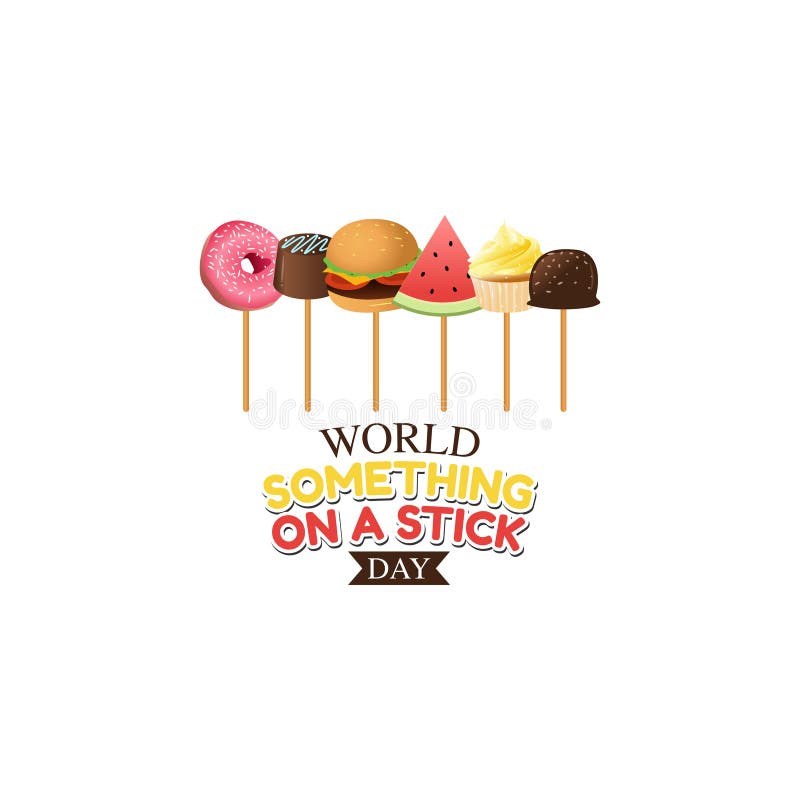 World Something on a Stick Day Vector Illustration Stock Vector ...