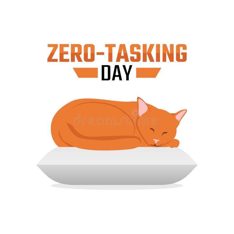Zero Tasking Day stamp stock vector. Illustration of national - 128439017