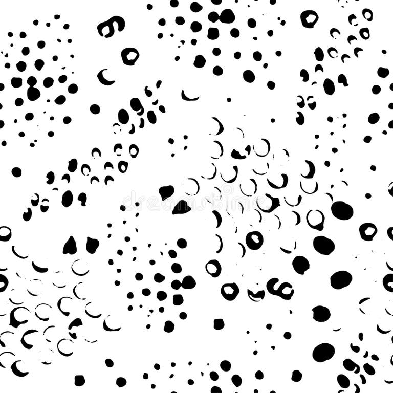 Vector Graphics with Black Round Dots Seamless Pattern. Abstract ...