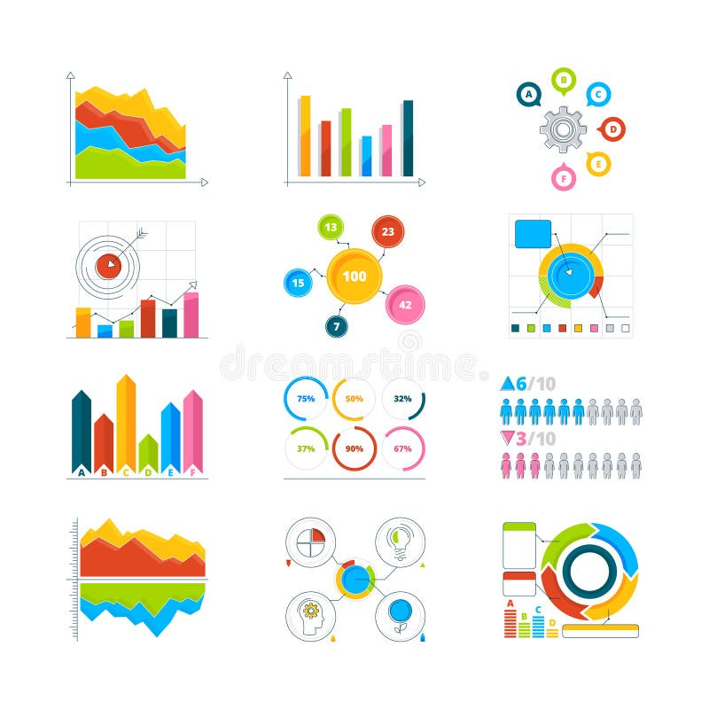 Vector Graphics, Charts and Diagrams. Drawing Infographics Elements for ...