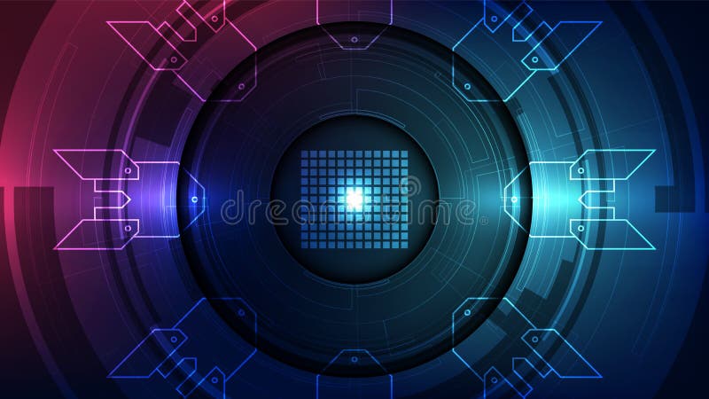 Vector Graphics. Chip Processor Speed Technology Background Stock Vector - Illustration of ...