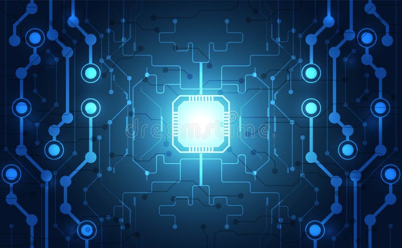 Vector Graphics. Chip Processor Speed Technology Background Stock ...