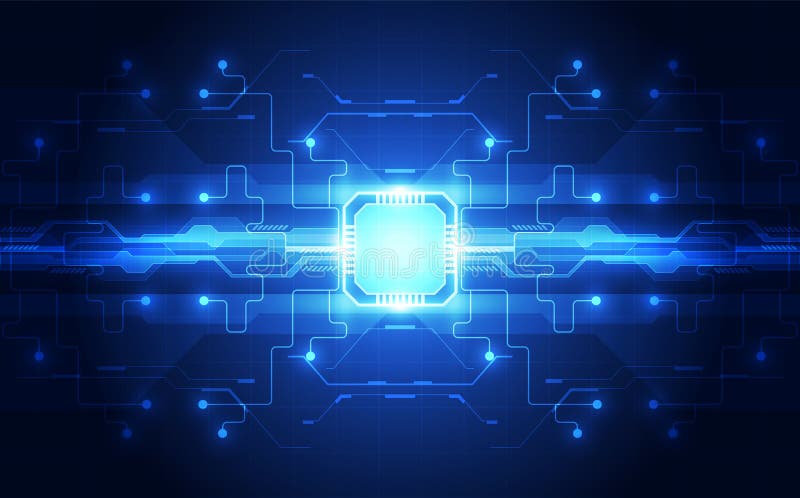 Vector Graphics. Chip Processor Speed Technology Background Stock Vector - Illustration of ...