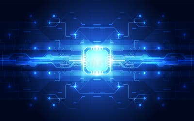 Vector Graphics. Chip Processor Speed Technology Background Stock ...