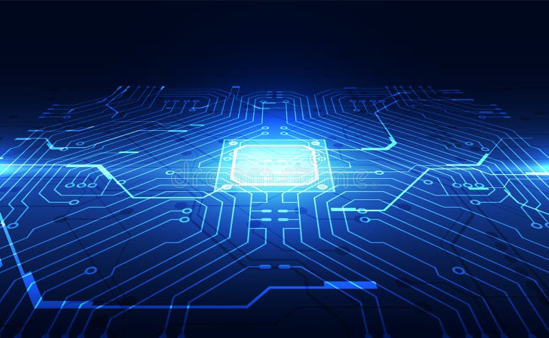 Vector Graphics. Chip Processor Speed Technology Background Stock ...