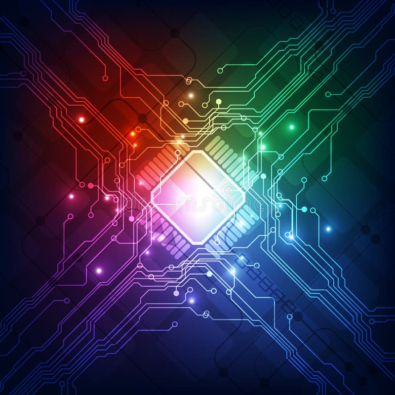 Vector Graphics. Chip Processor Speed Technology Background. Vector ...