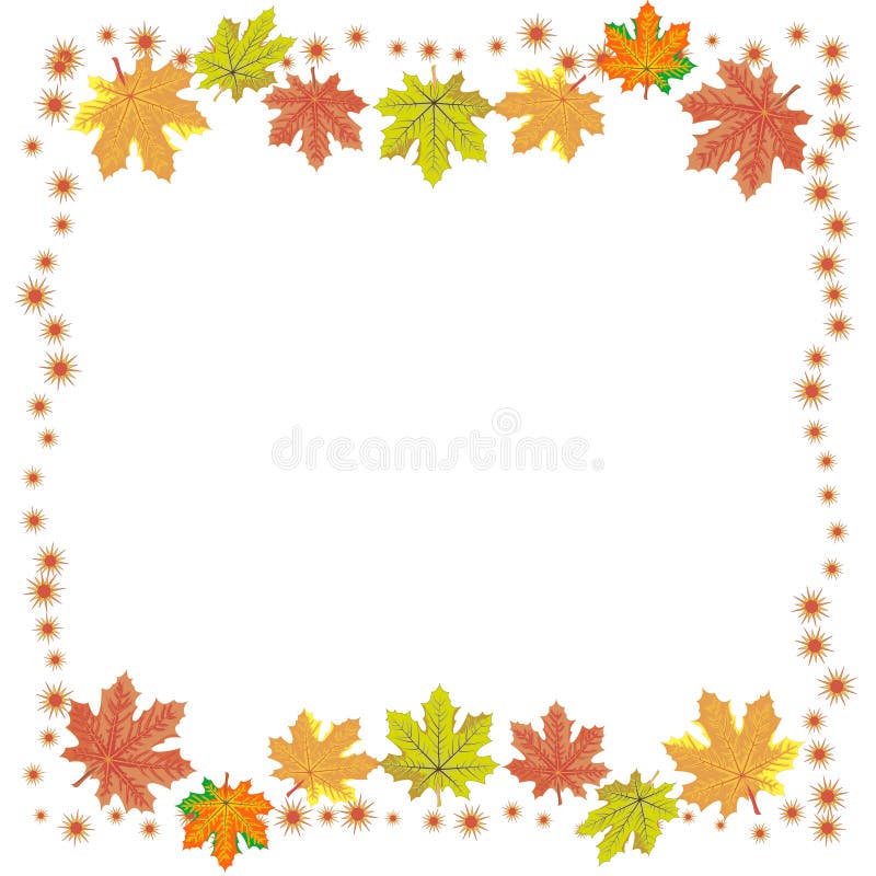 Vector Graphics Clipart Maple Leaf Frame Stock Vector - Illustration of ...