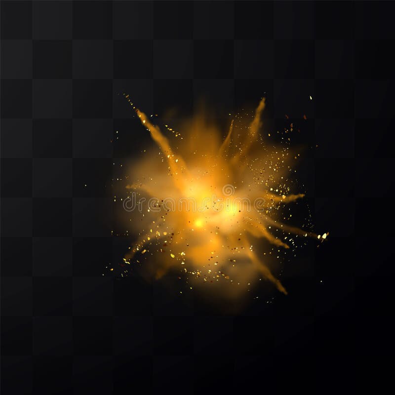 Vector Graphics of an Explosion of Orange Sand with Small Particles and ...