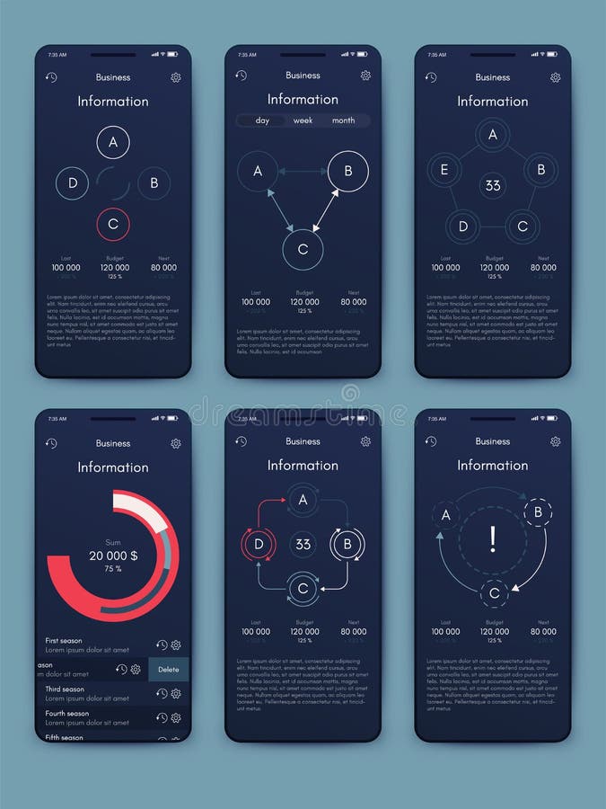 Vector Graphics Infographics with Mobile Phone. Template for Creating ...