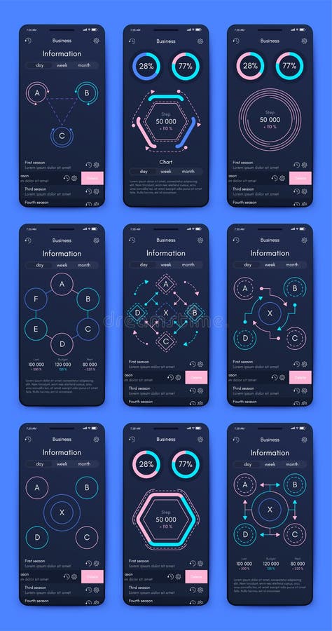 Vector Graphics Infographics with Mobile Phone. Template for Creating ...