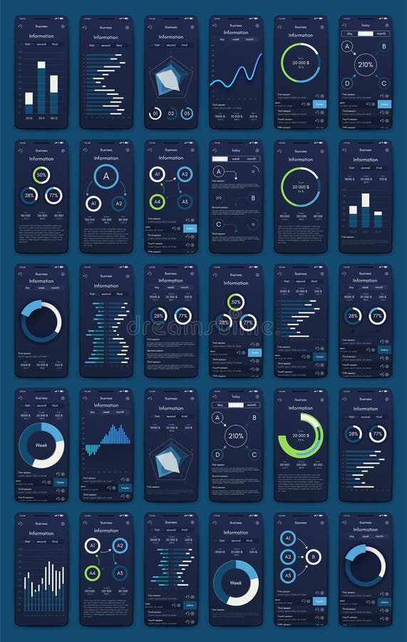 Vector Graphics Infographics with Mobile Phone. Template for Creating ...