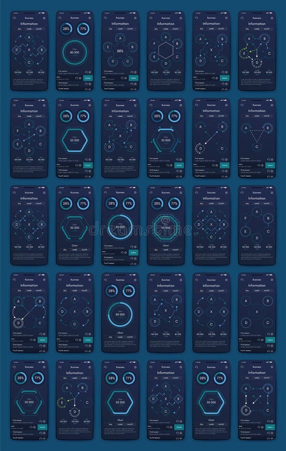 Vector Graphics Infographics with Mobile Phone. Template for Creating ...