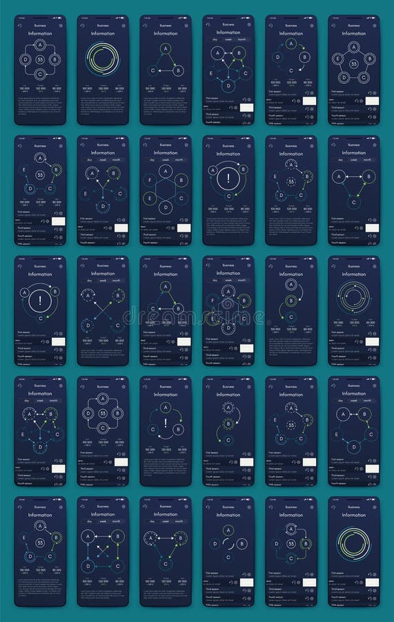 Vector Graphics Infographics with Mobile Phone. Template for Creating ...