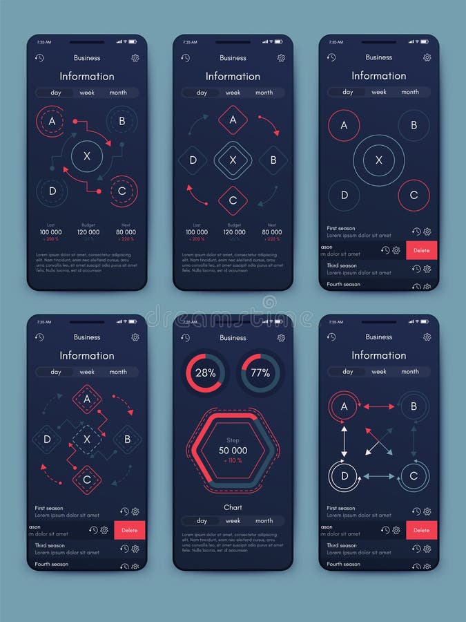 Vector Graphics Infographics with Mobile Phone. Template for Creating ...