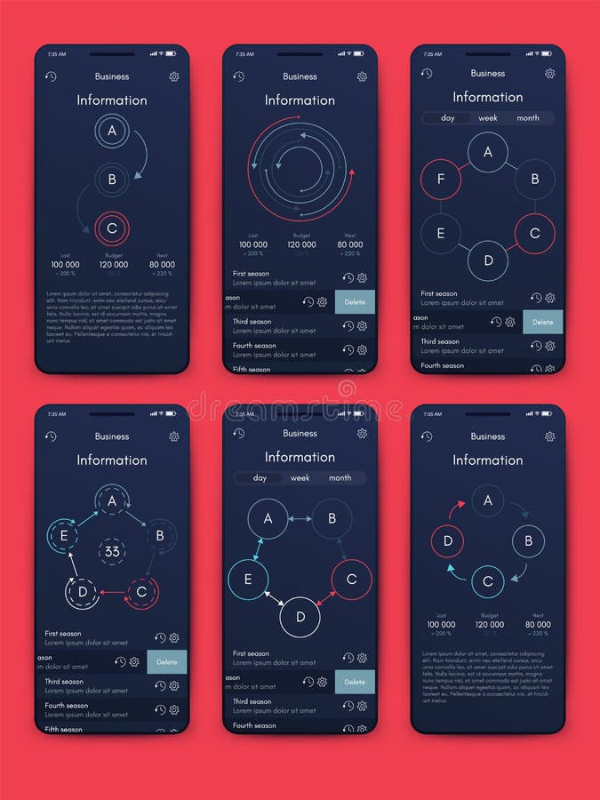 Vector Graphics Infographics with Mobile Phone. Template for Creating ...