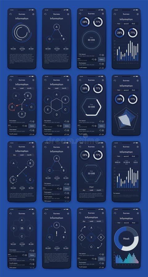 Vector Graphics Infographics with Mobile Phone. Template for Creating ...