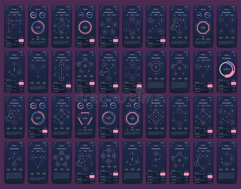 Vector Graphics Infographics with Mobile Phone. Template for Creating ...