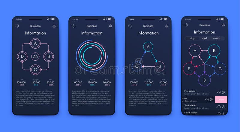 Vector Graphics Infographics with Mobile Phone. Template for Creating ...