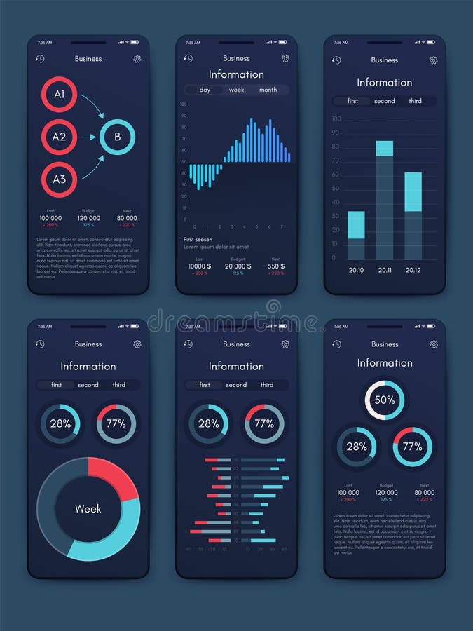 Vector Graphics Infographics with Mobile Phone. Template for Creating ...