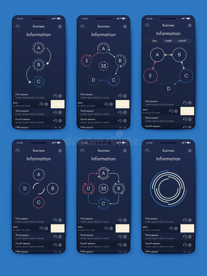 Vector Graphics Infographics with Mobile Phone. Template for Creating ...