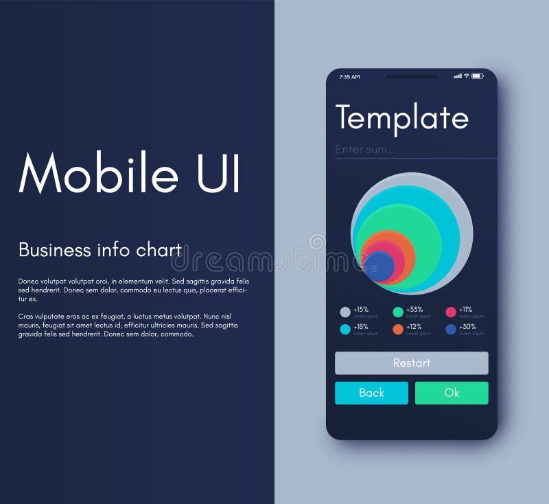 Vector Graphics Infographics with Mobile Phone. Template for Creating ...
