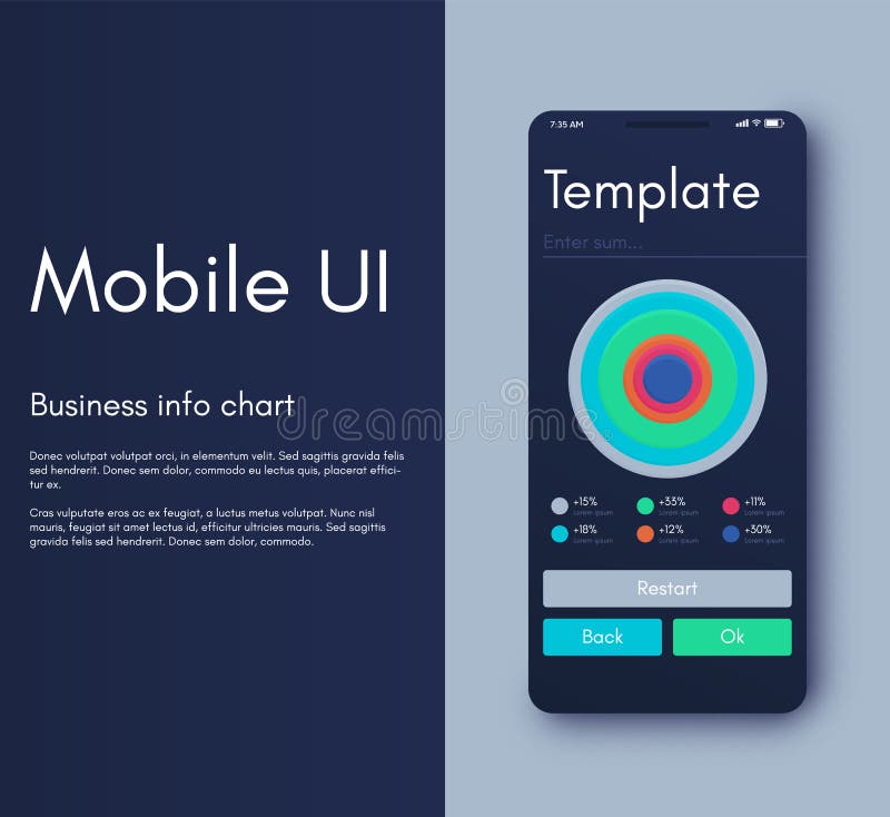 Vector Graphics Infographics with Mobile Phone. Template for Creating ...