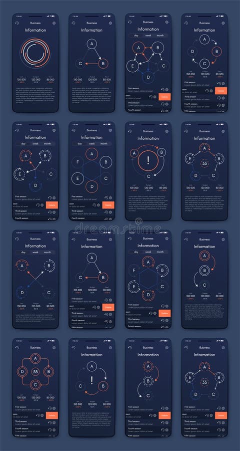 Vector Graphics Infographics with Mobile Phone. Template for Creating ...